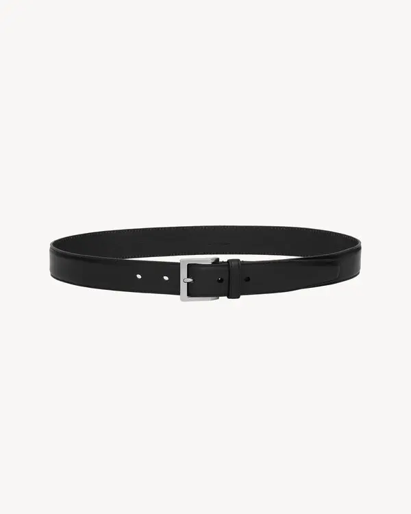 Saint Laurent Vadim Belt In Leather - Black