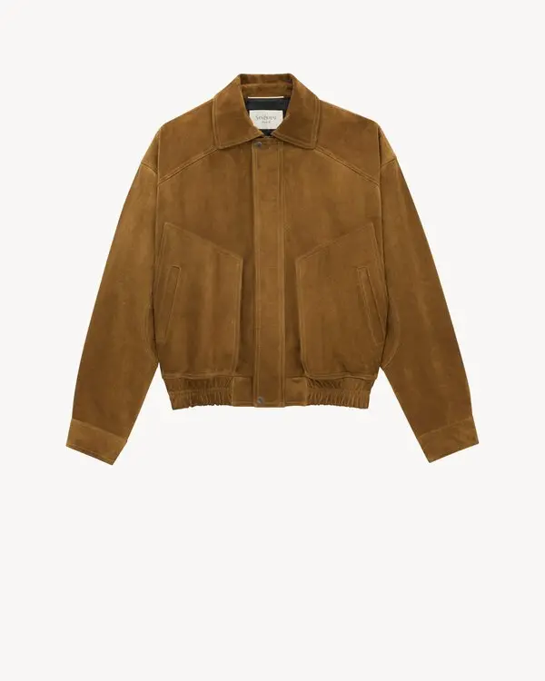 Saint Laurent Suede Bomber Jacket