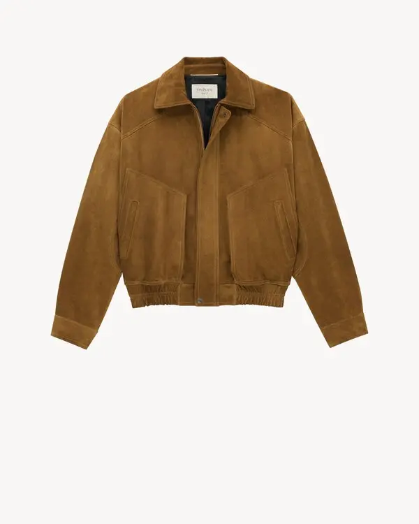 Saint Laurent Suede Bomber Jacket