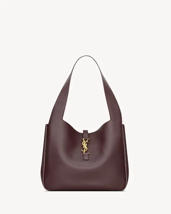Saint Laurent Le 5 À 7 Bea Grained Leather Tote - Raisin
