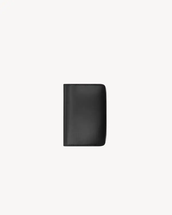 Saint Laurent Voltaire Passport Case In Box - Black