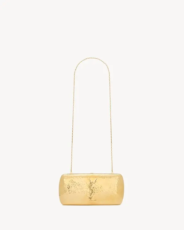 Saint Laurent Evening Clutch In Metal - Gold