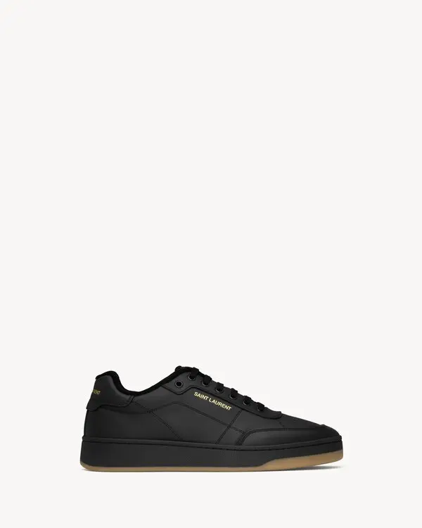 Saint Laurent Sl/61 Low-top Sneakers In Smooth Leather - Black