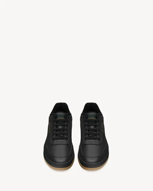 Saint Laurent Sl/61 Low-top Sneakers In Smooth Leather - Black