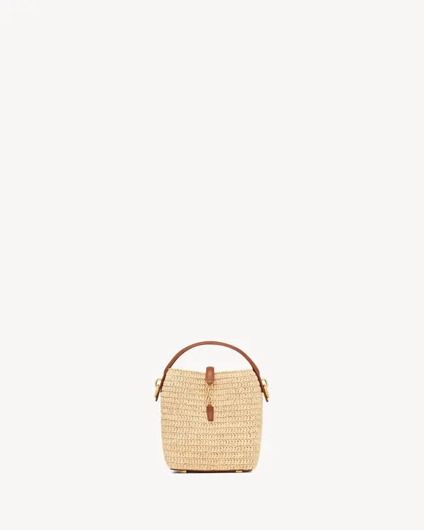 Saint Laurent Le 37 Mini Raffia Bucket Bag