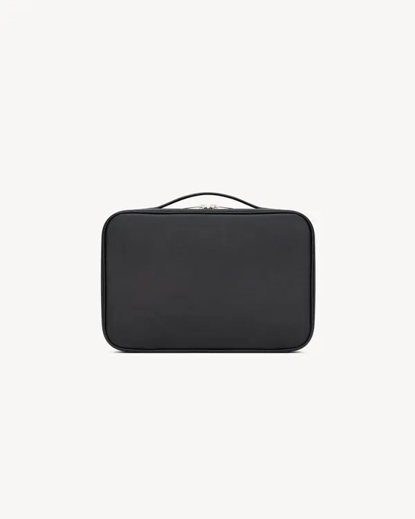 Saint Laurent Vanity Case In Leather - Black