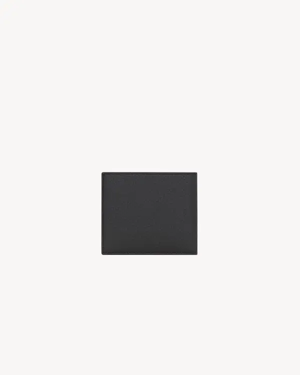 Saint Laurent Tiny Cassandre East/west Wallet In Grained Leather