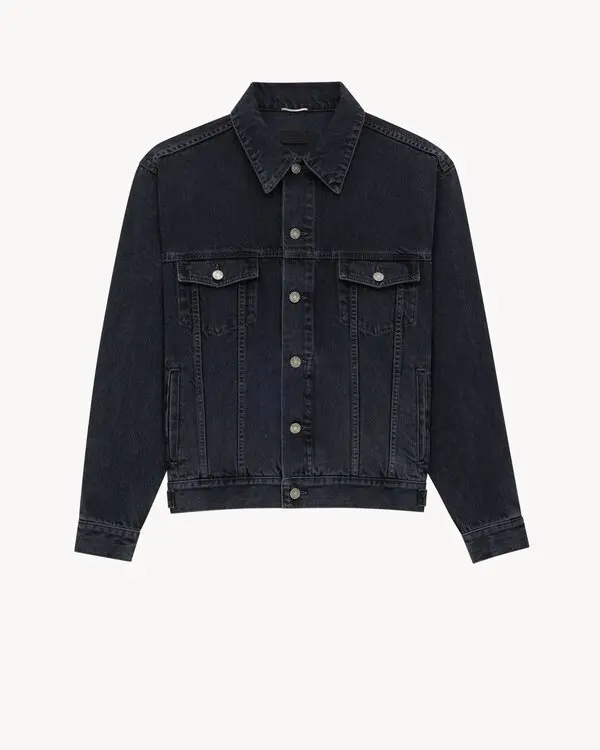 Saint Laurent Trucker Jacket In Denim - French Black