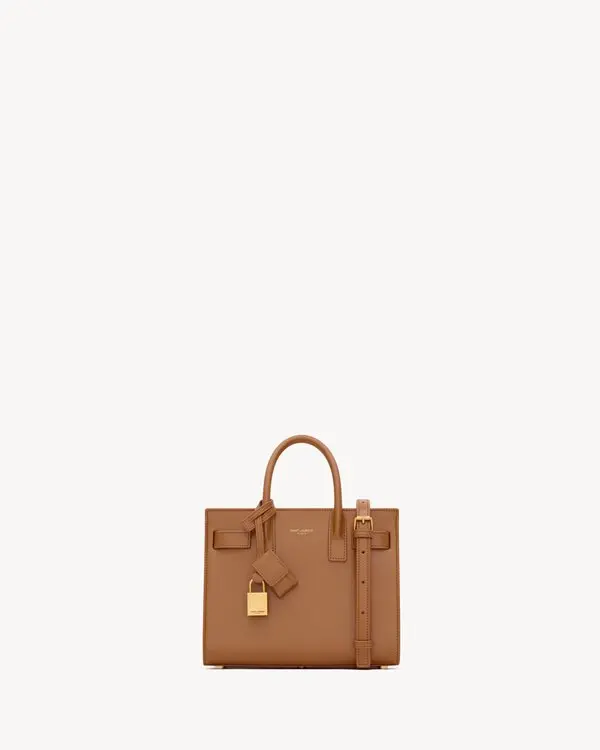 Saint Laurent Sac De Jour Nano Smooth Leather Bag - Fox