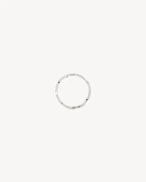 Saint Laurent Cassandre Ring In Metal - Oxidized Silver