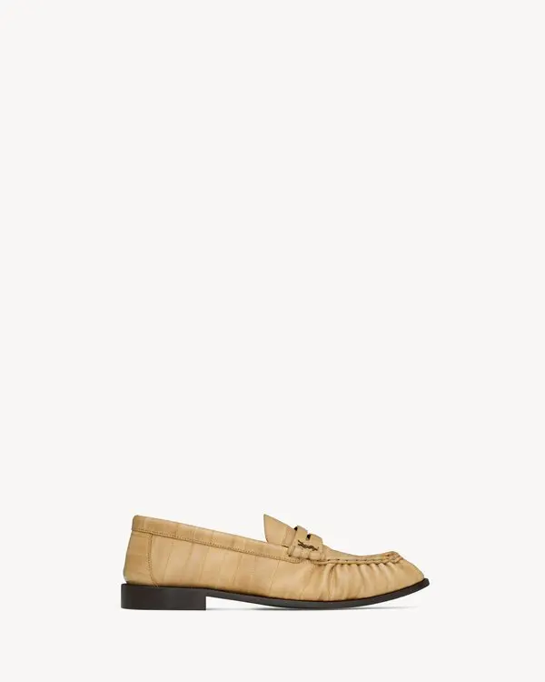 Saint Laurent Le Loafer Supple Loafers - Soft Beige