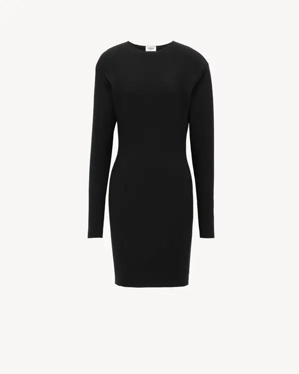 Saint Laurent Short Sweater Dress In Double-face Knit