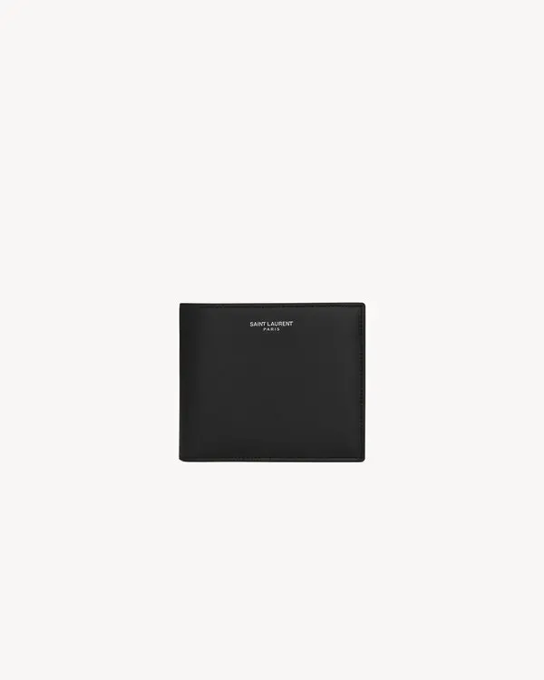 Saint Laurent Paris East/west Wallet With Coin Purse In Smooth Leather - Black