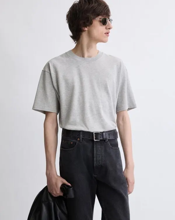 Saint Laurent Cassandre Oversize T-shirt In Piqu