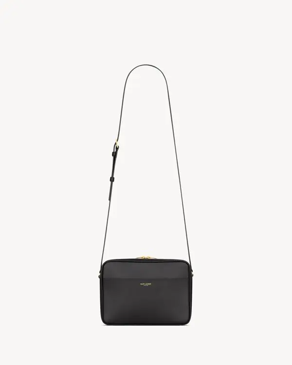 Saint Laurent Camera Case In Smooth Leather - Black