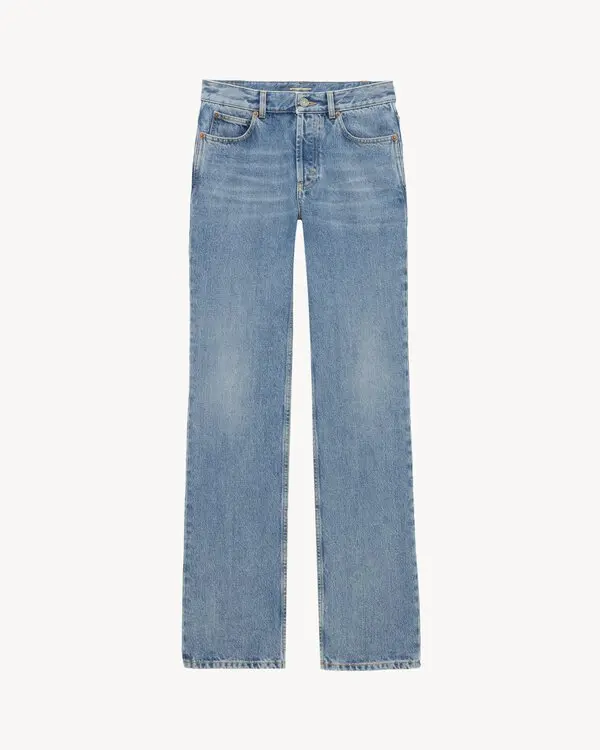 Saint Laurent Nico Mid-rise Straight Jeans