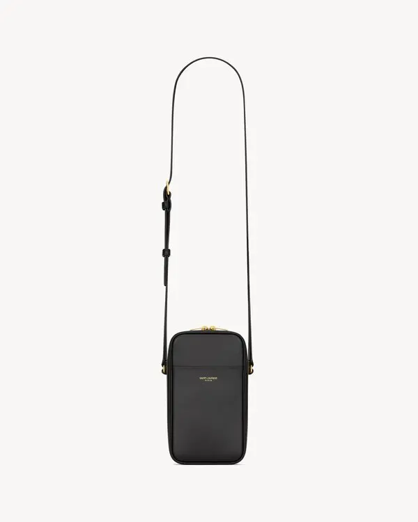 Saint Laurent Nano Case In Smooth Leather - Black