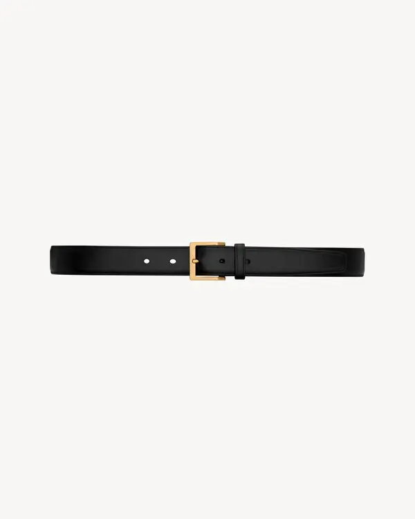 Saint Laurent Vadim Belt In Smooth Leather - Black