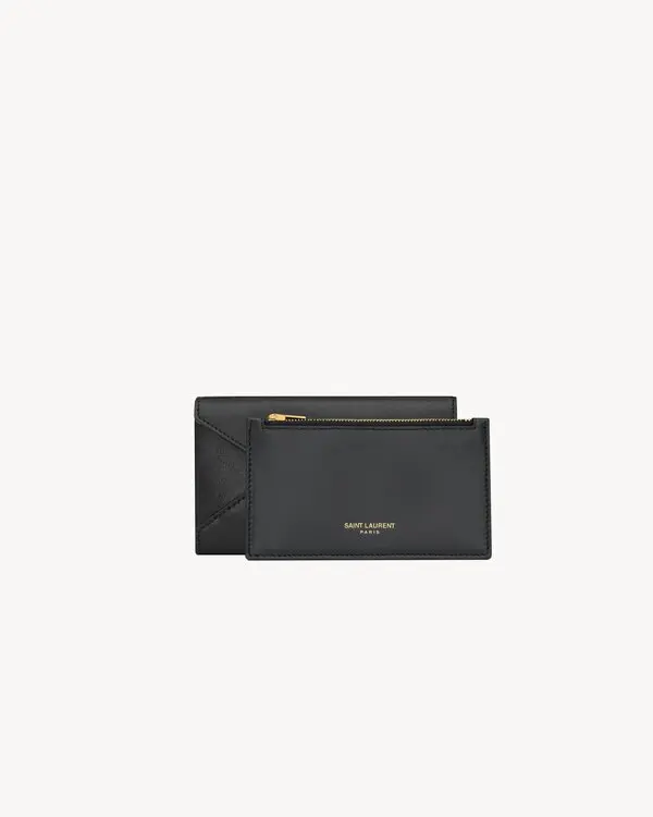 Saint Laurent Letter Wallet In Leather