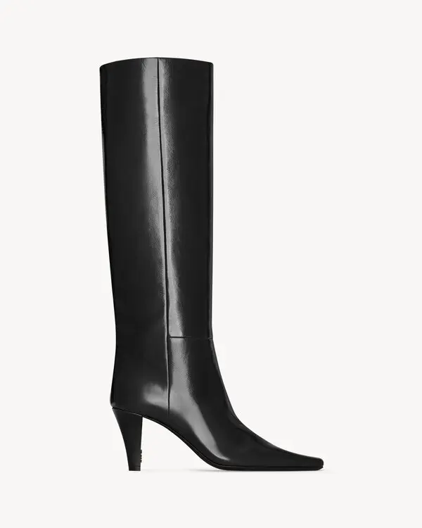 Saint Laurent Jill Boots In Smooth Leather - Black