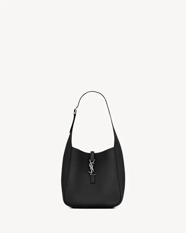 Saint Laurent Le 5 À 7 Supple Bag In Grained Leather - Black