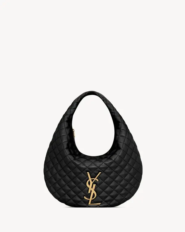 Saint Laurent Icare Hobo Bag In Quilted Nappa - Black