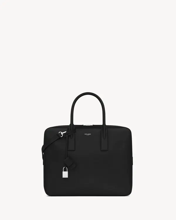 Saint Laurent Museum Small Flat Briefcase - Black