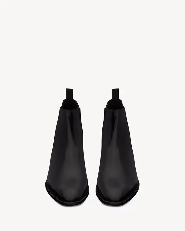 Saint Laurent Wyatt Chelsea Boots In Smooth Leather