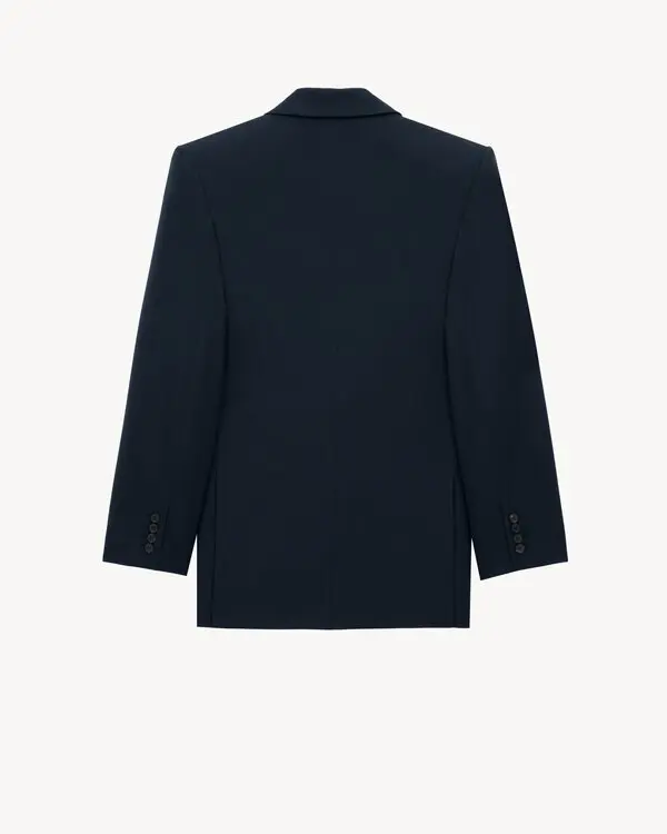 Saint Laurent Double-breasted Wool Gabardine Jacket