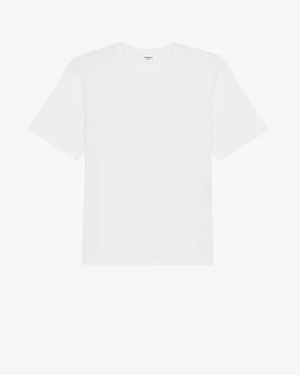 Saint Laurent Oversized Crescent Moon Embroidery T-shirt - Blanc