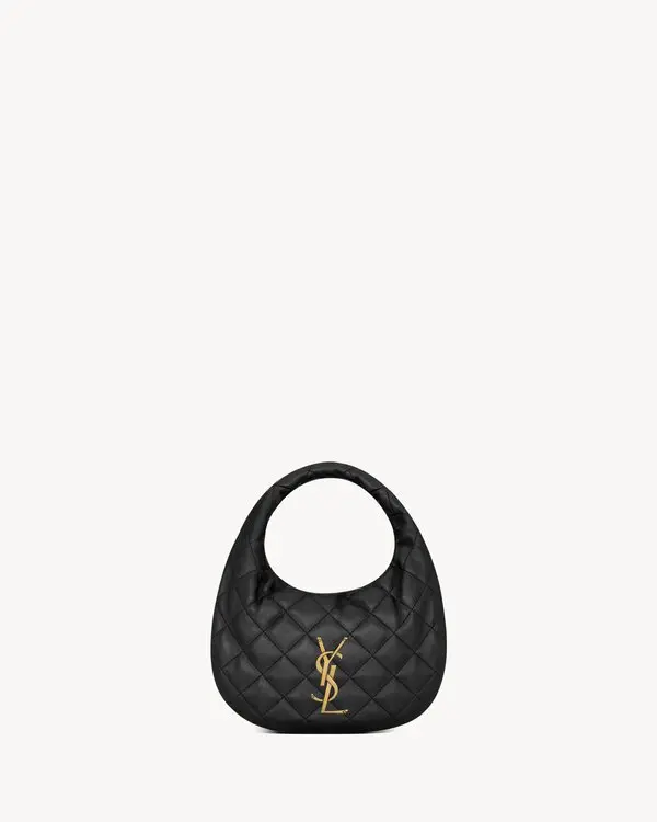 Saint Laurent Quilted Nappa Lambskin Bag - Black