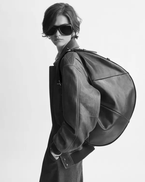 Saint Laurent Mombasa Large Hobo Bag In Pony Hair Leather - Black
