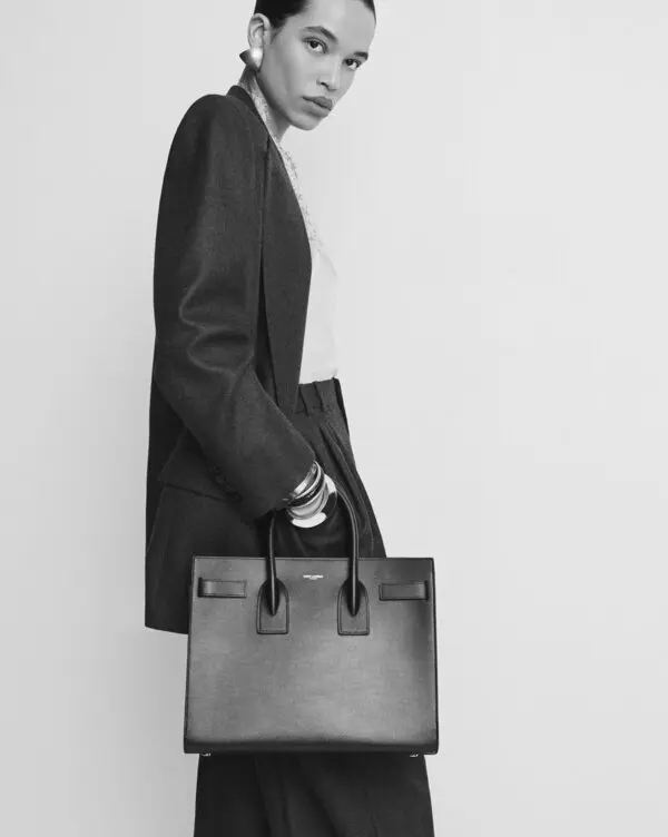 Saint Laurent Sac De Jour Grained Leather Bag