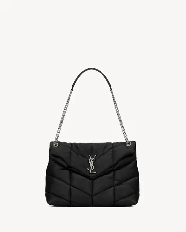 Saint Laurent Puffer Medium Lambskin Bag - Black