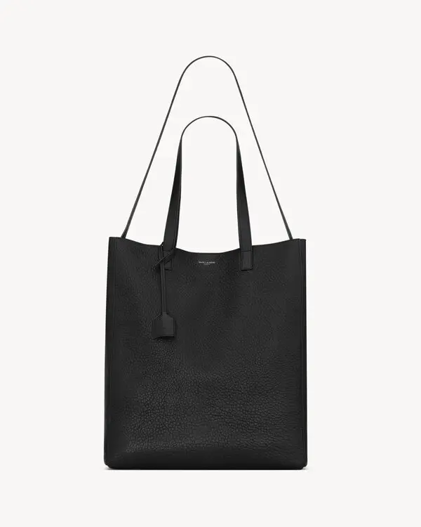 Saint Laurent Hobo Bag In Grained Leather - Black