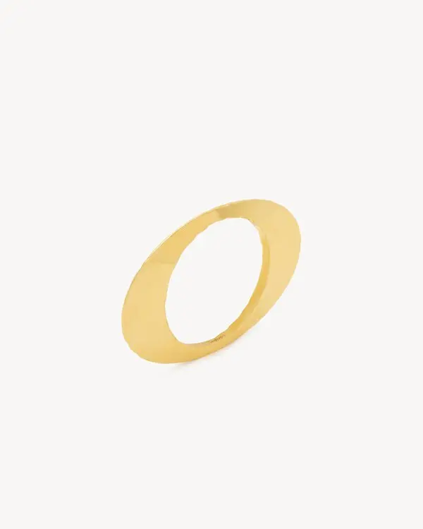 Saint Laurent Blade Bangle In Metal - Patinated Gold