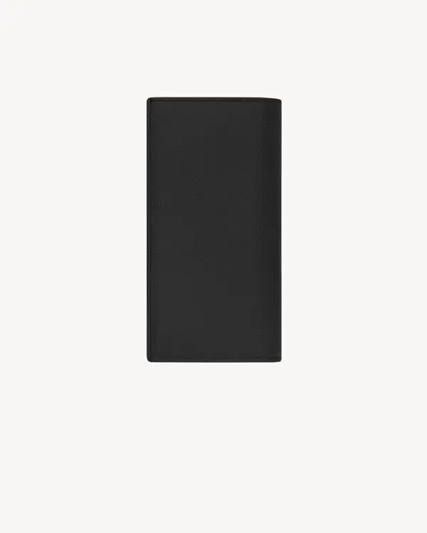 Saint Laurent Cassandre Continental Wallet In Grain De Poudre Leather