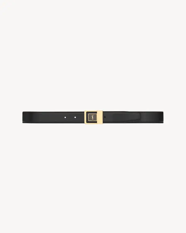 Saint Laurent La 66 Belt In Smooth Leather - Black