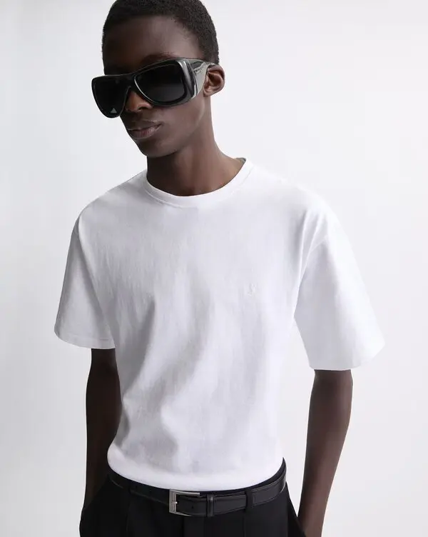 Saint Laurent Cassandre Oversized T-shirt - Biancospino