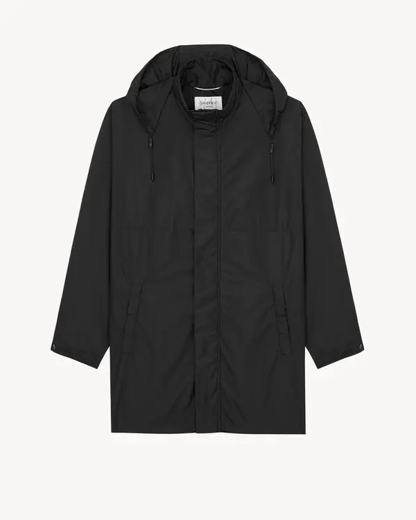 Saint Laurent Cassandre Parka In Silk Taffeta