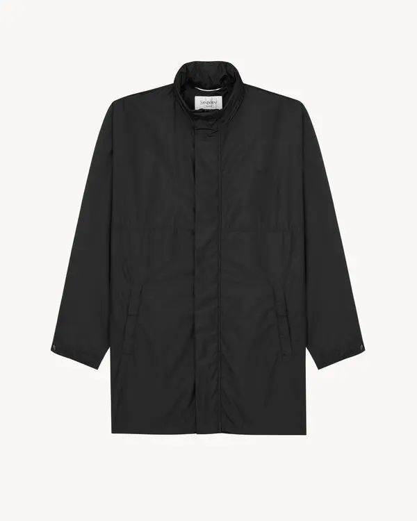 Saint Laurent Cassandre Parka In Silk Taffeta