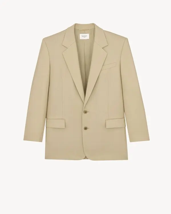 Saint Laurent Single-breasted Wool And Silk Jacket