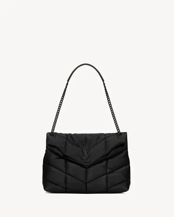 Saint Laurent Puffer Medium Lambskin Bag - Black