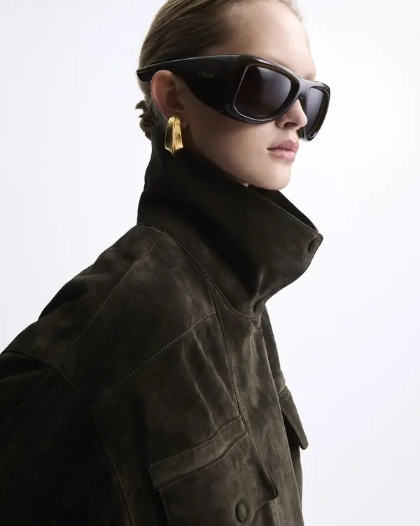 Saint Laurent Vintage Split Leather Jacket - Militaire