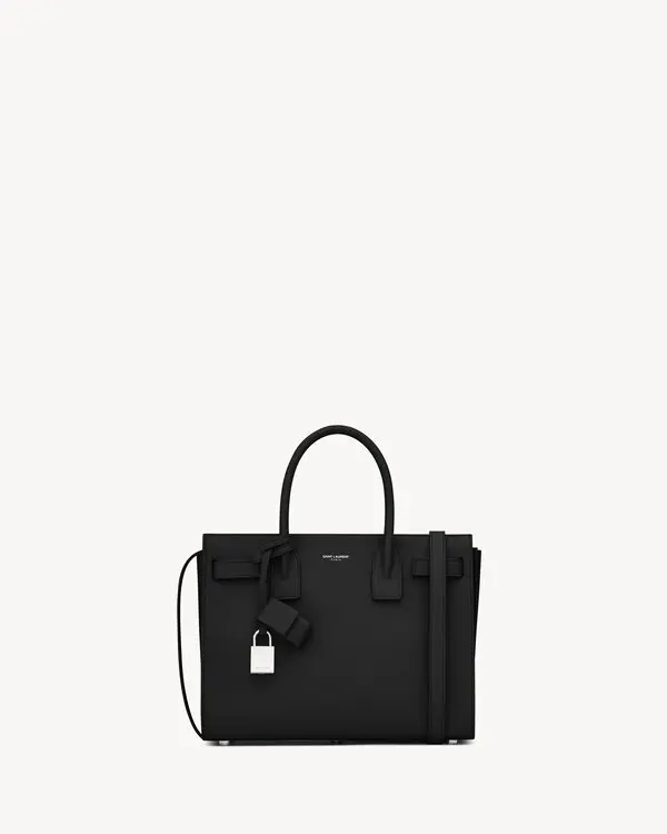 Saint Laurent Sac De Jour In Grained Leather - Black