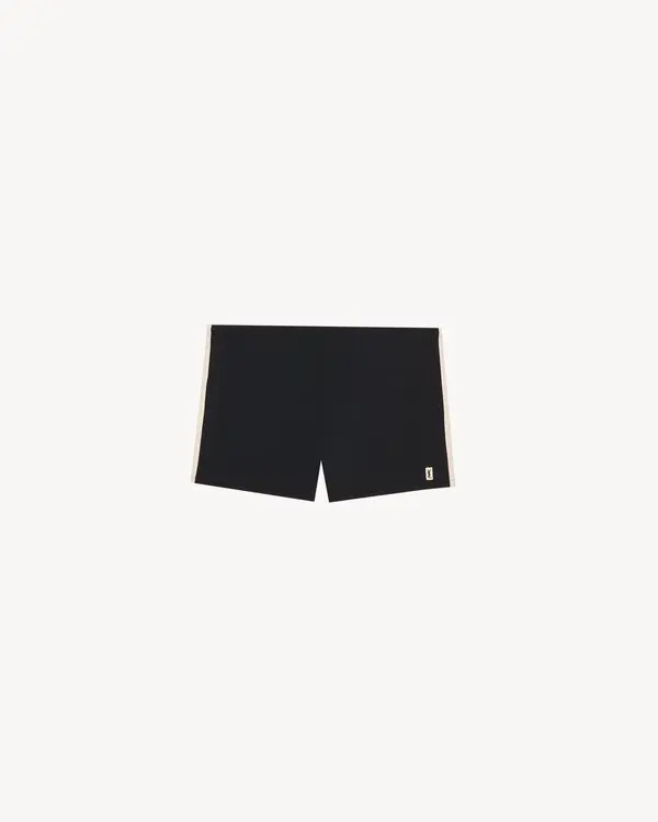 Saint Laurent Cassandre Swim Shorts - Noir/ecru