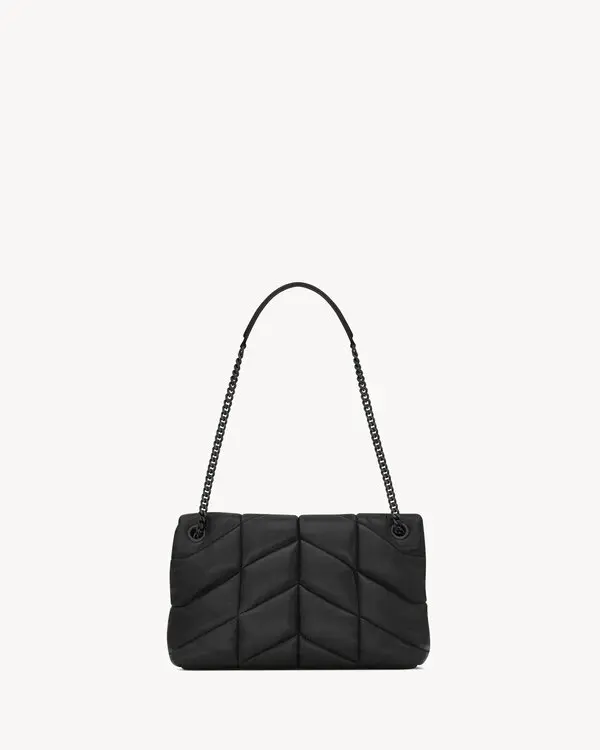 Saint Laurent Puffer Small In Lambskin - Black