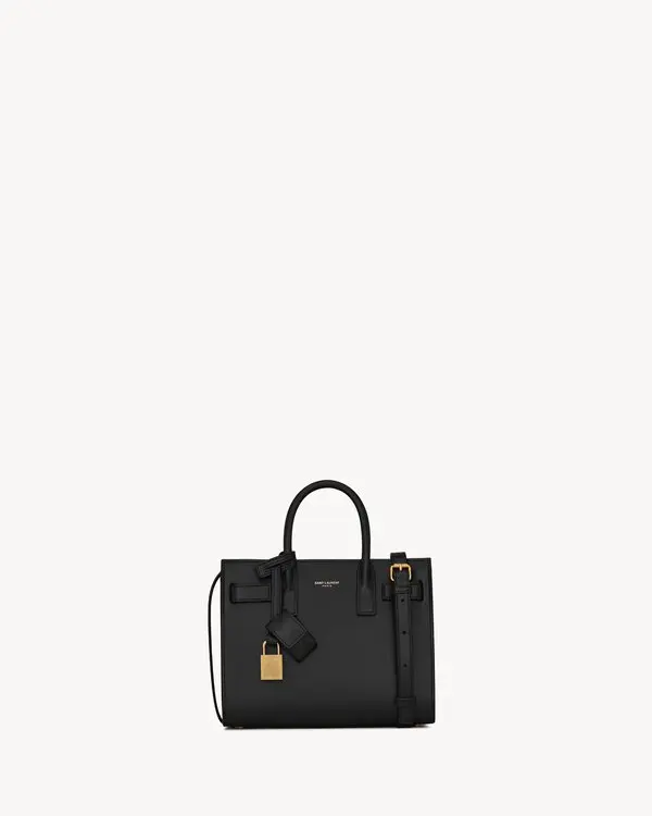Saint Laurent Sac De Jour Smooth Leather Bag - Black