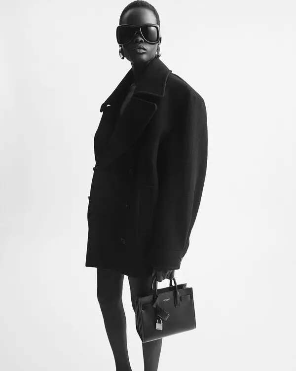 Saint Laurent Sac De Jour Smooth Leather Bag - Black