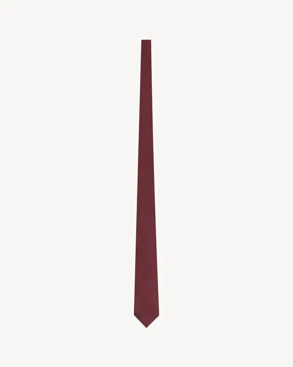 Saint Laurent Tie In Silk Taffeta - Burgundy